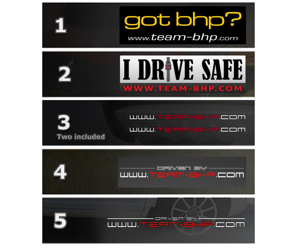 Team-BHP Classic Sticker Set (6pcs) – Team-BHP Shop